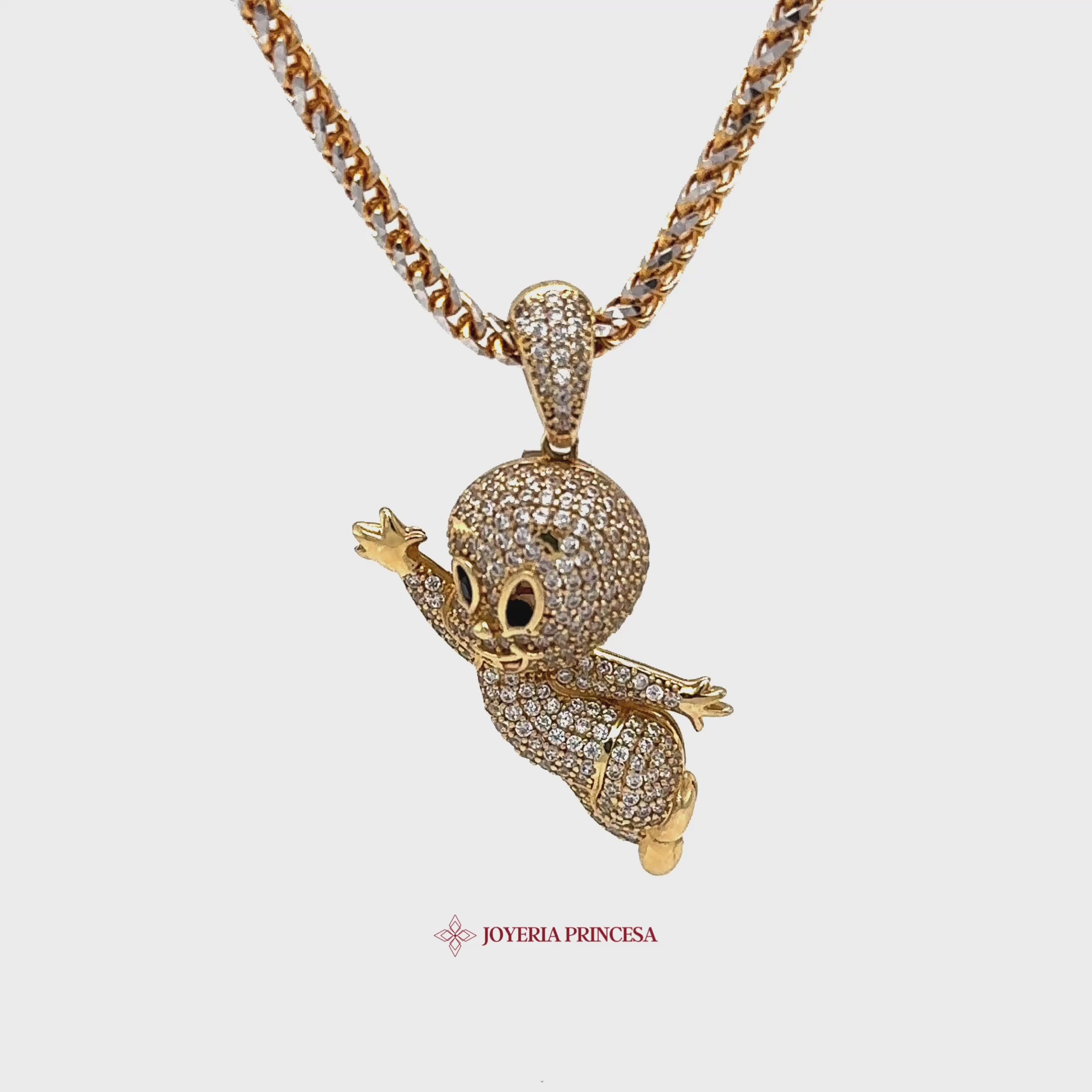 14K Gold Casper Pendant – JoyeriaPrincesa
